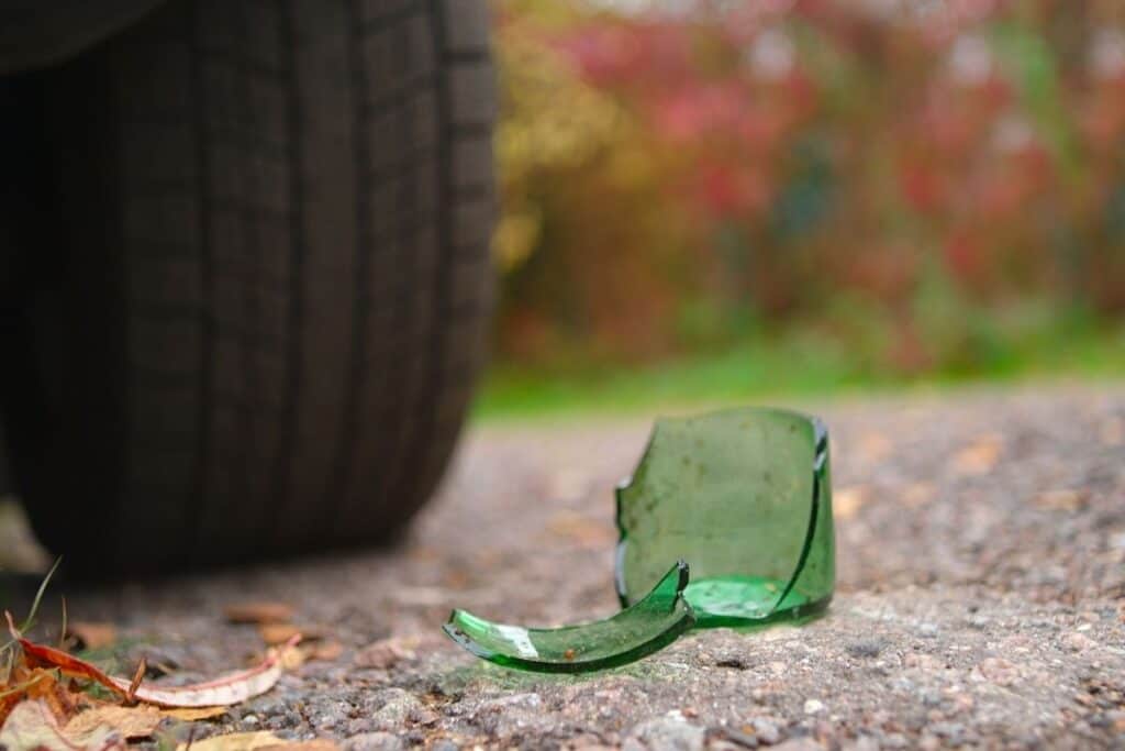 Can Car Tires Run Over Broken Glass? | Vehicle Answers